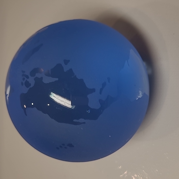 unknown | Accents | Cobalt Blue Art Glass Ball Sphere Planet Earth ...